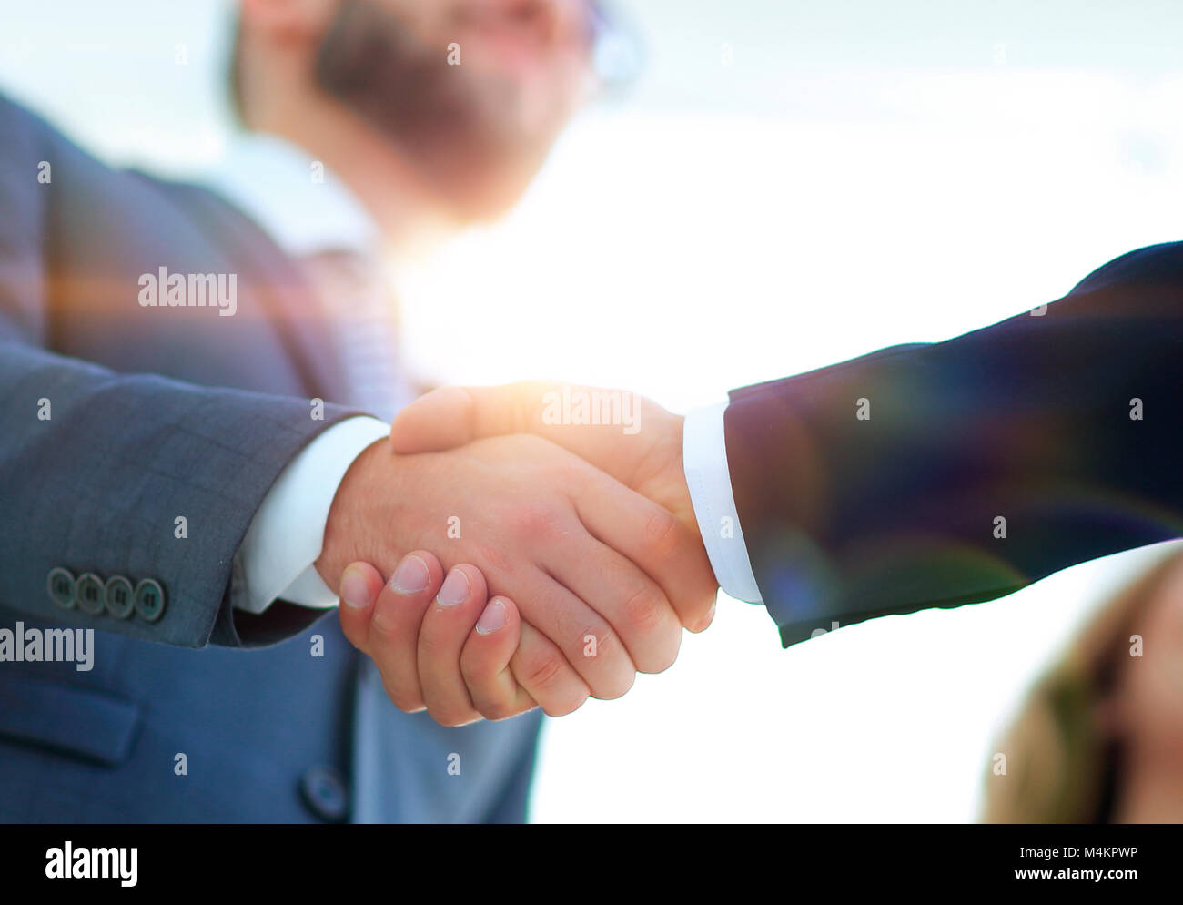 Business partnership meeting concept. Image businessman handshake Stock Photo - Alamy