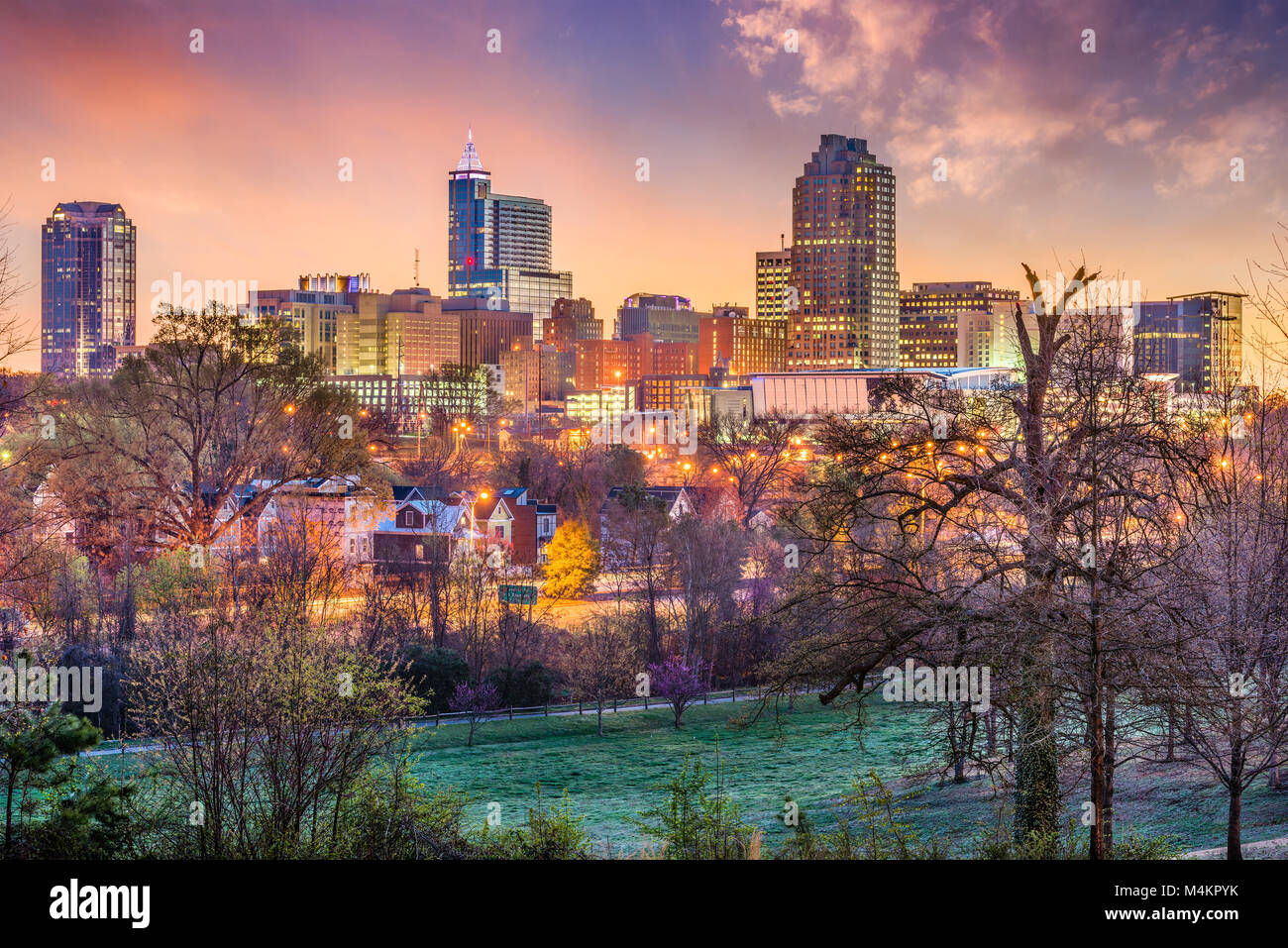 Raleigh, North Carolina, USA Skyline Stock Photo - Alamy
