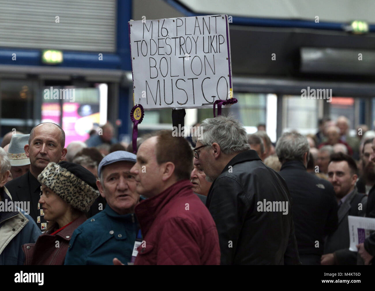 Members of the UKIP party arrive at the ICC in Birmingham as the UKIP ...