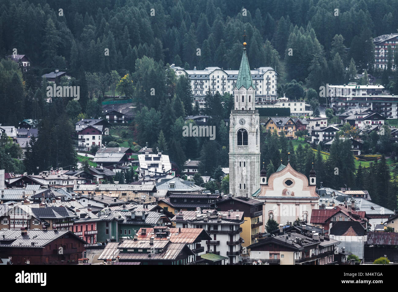 Typical beautiful building in Dolomites Stock Photo - Alamy