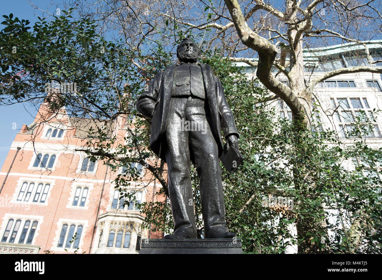 the 1890 bronze statue of 19th century politician and primary education ...