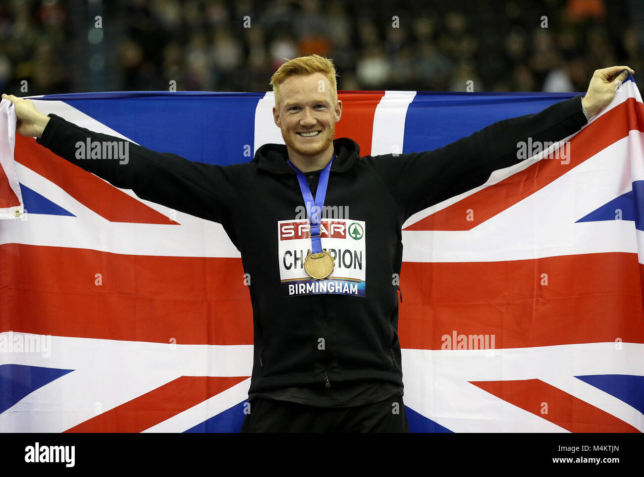 Greg Rutherford poses for photographers after winning the Men's Long ...