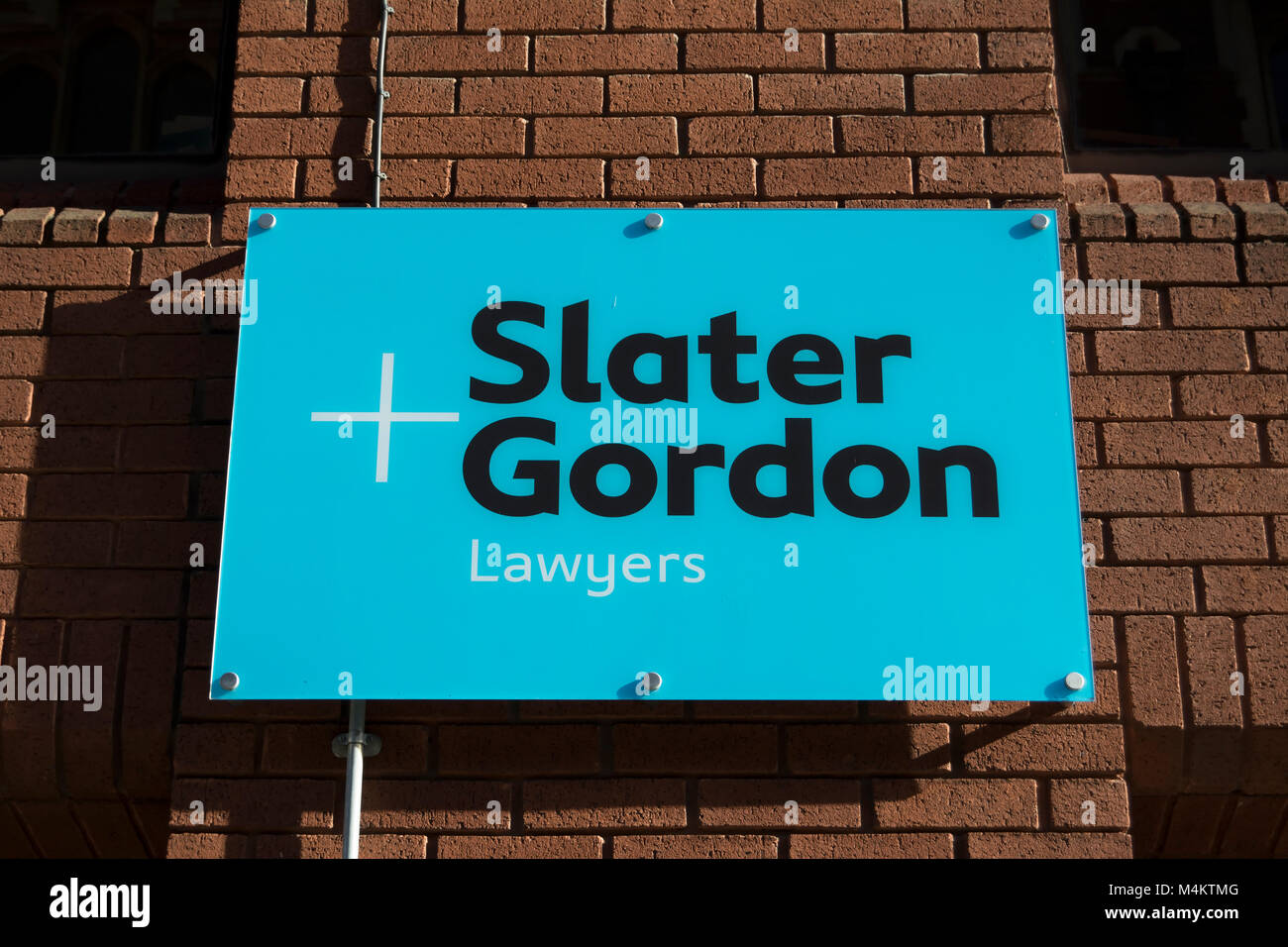 name sign of slater gordon, lawyers, on the exterior of their offices ...