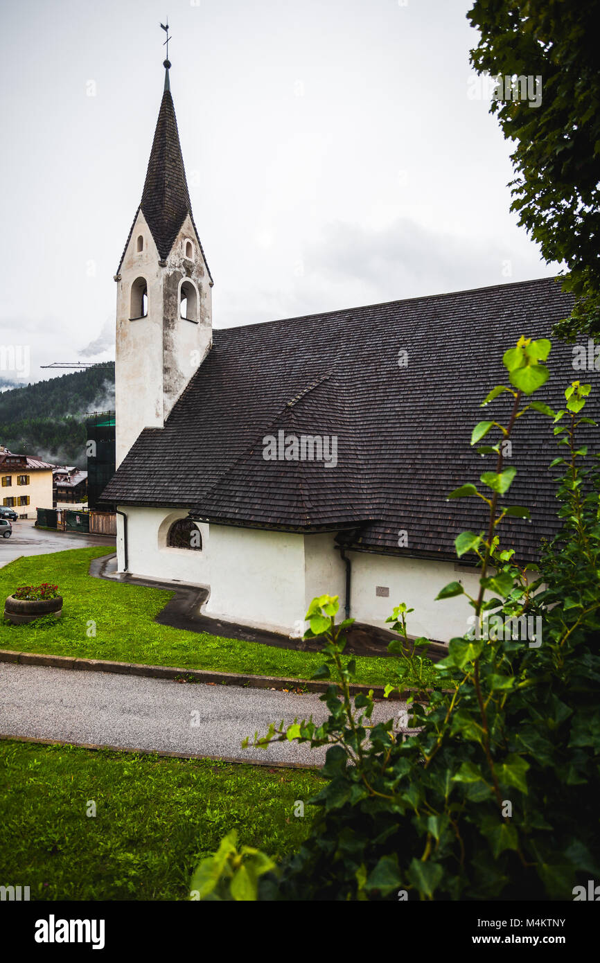 Typical beautiful building in Dolomites Stock Photo - Alamy