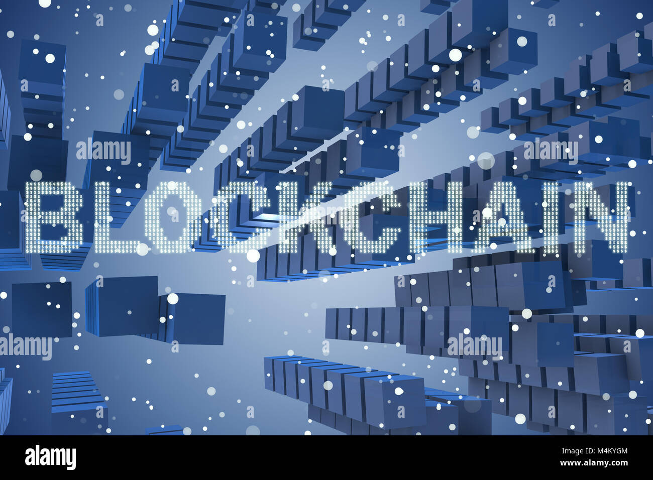 Concept of blockchain in modern business - 3d rendering Stock Photo - Alamy