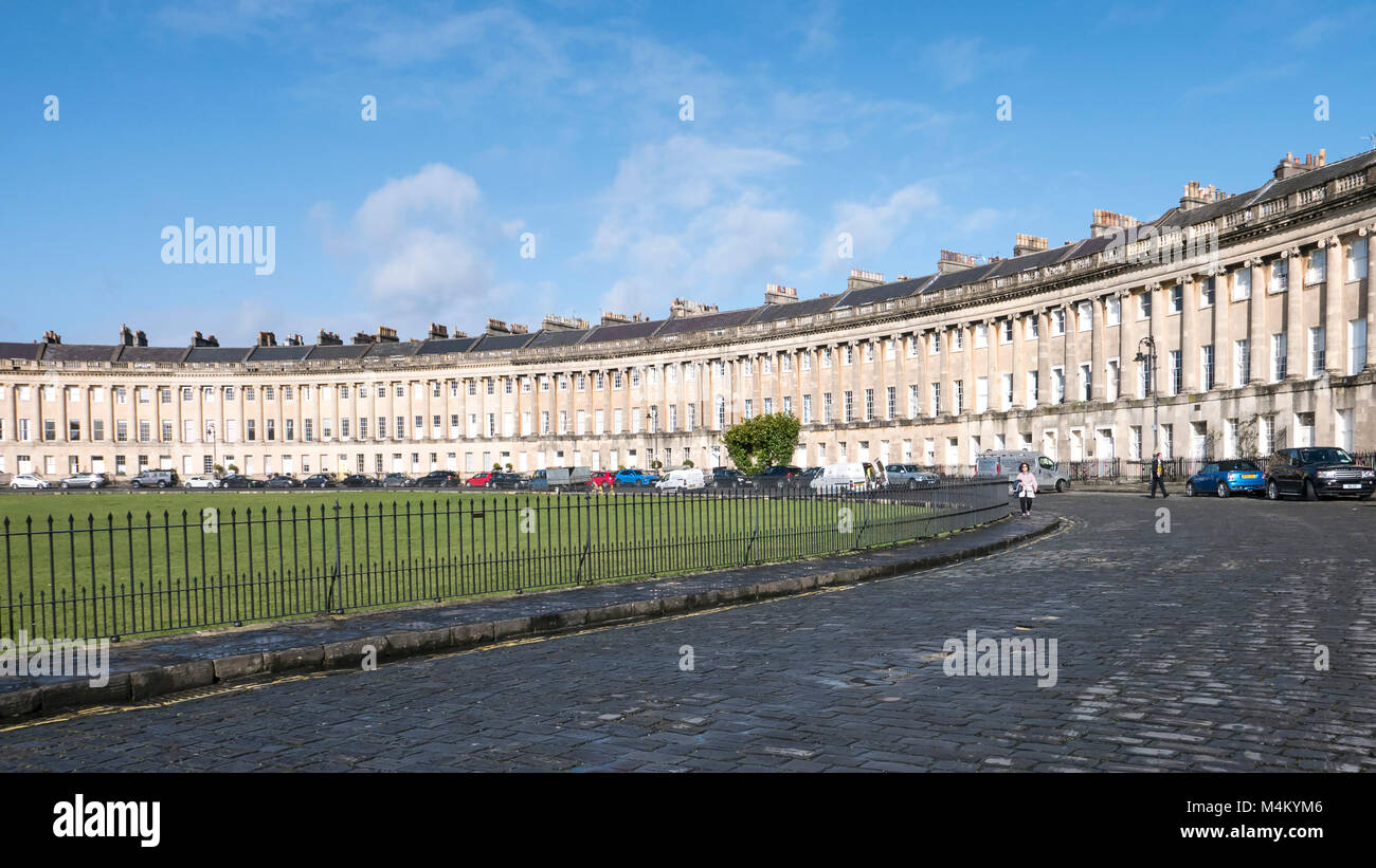 Royal crescent hotel bath england georgian architecture hi-res stock ...