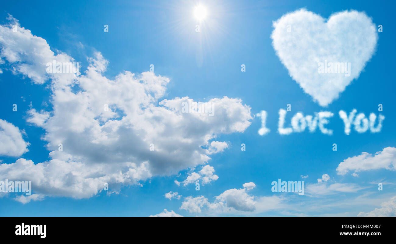 Romantic concept with clouds on sky Stock Photo - Alamy