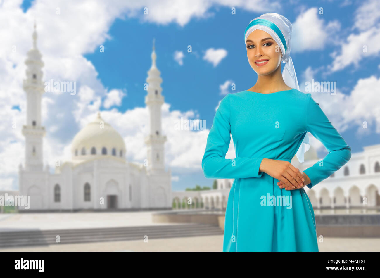 Young muslim woman at mosque background Stock Photo - Alamy