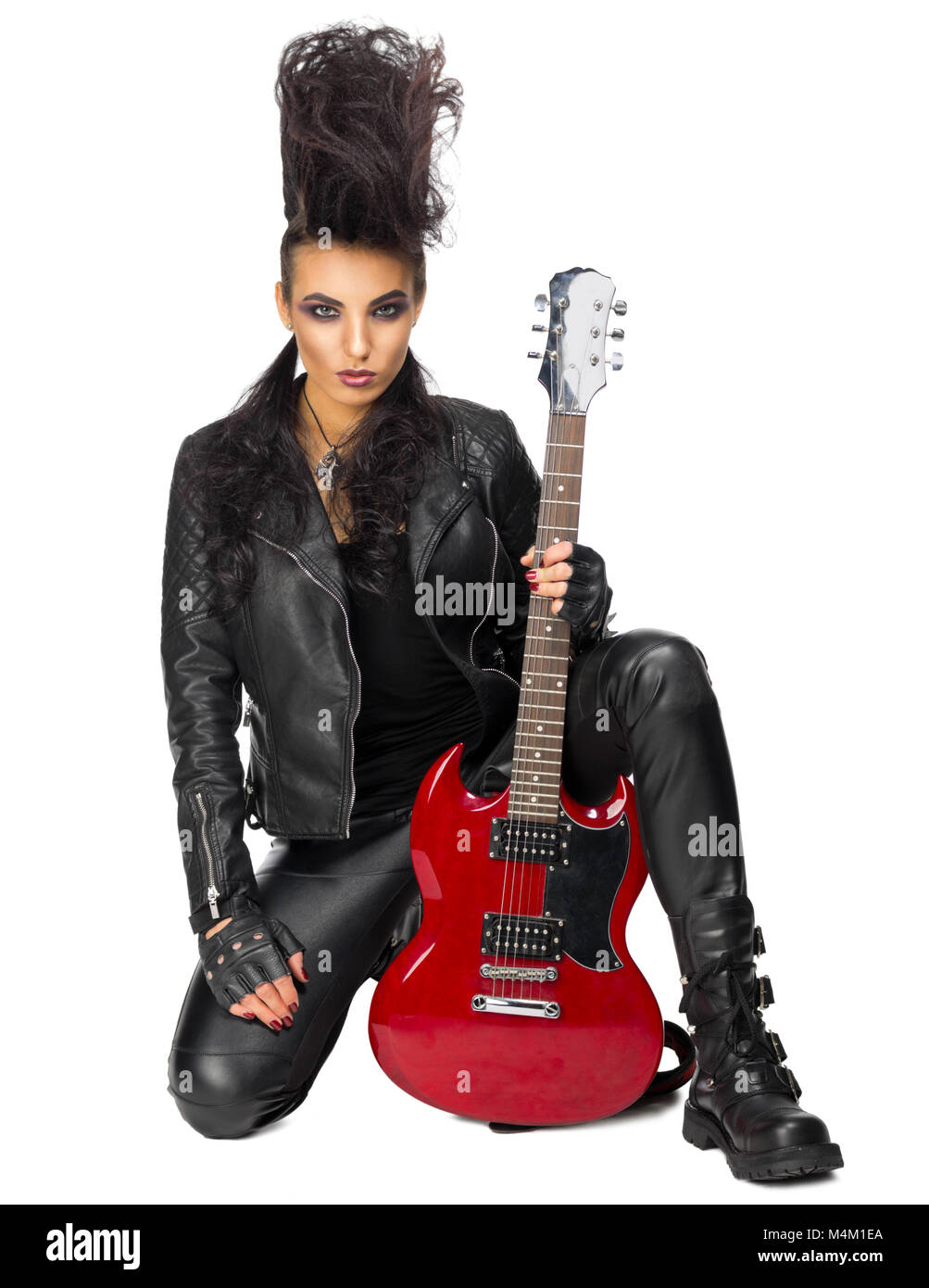 Young woman rock star isolated Stock Photo - Alamy