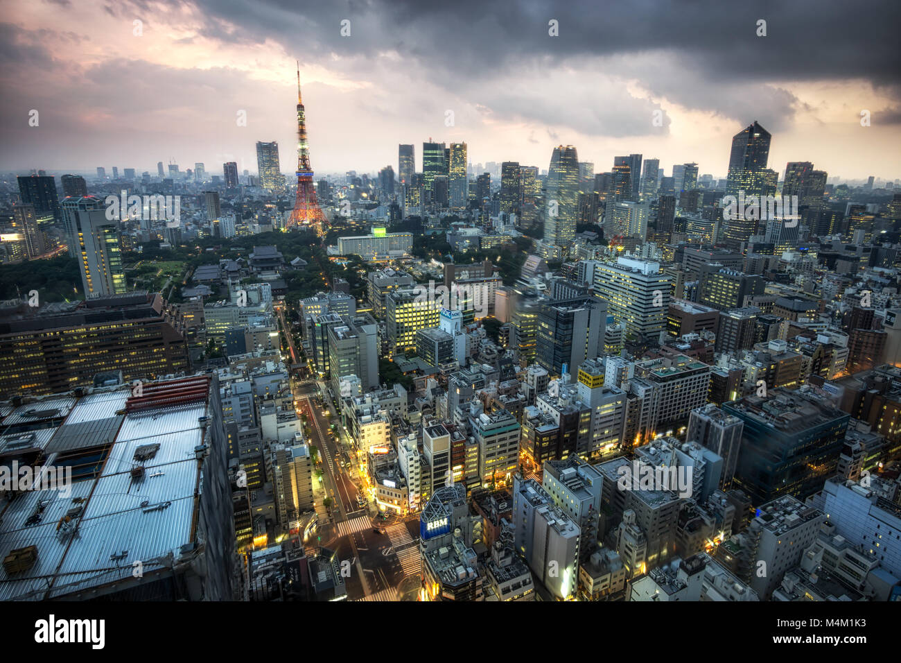 tokyo tower city view Stock Photo - Alamy