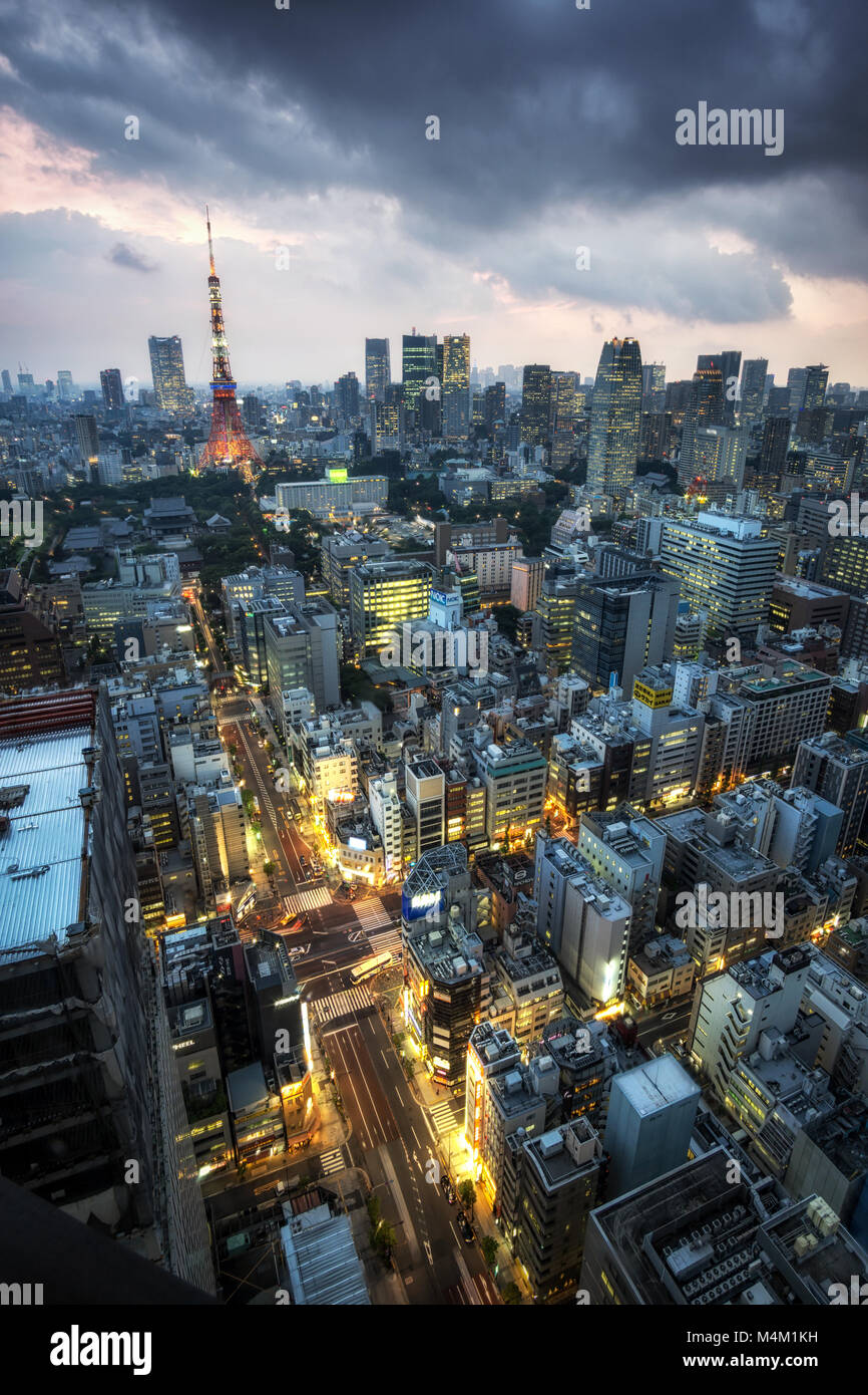 tokyo tower city view Stock Photo - Alamy