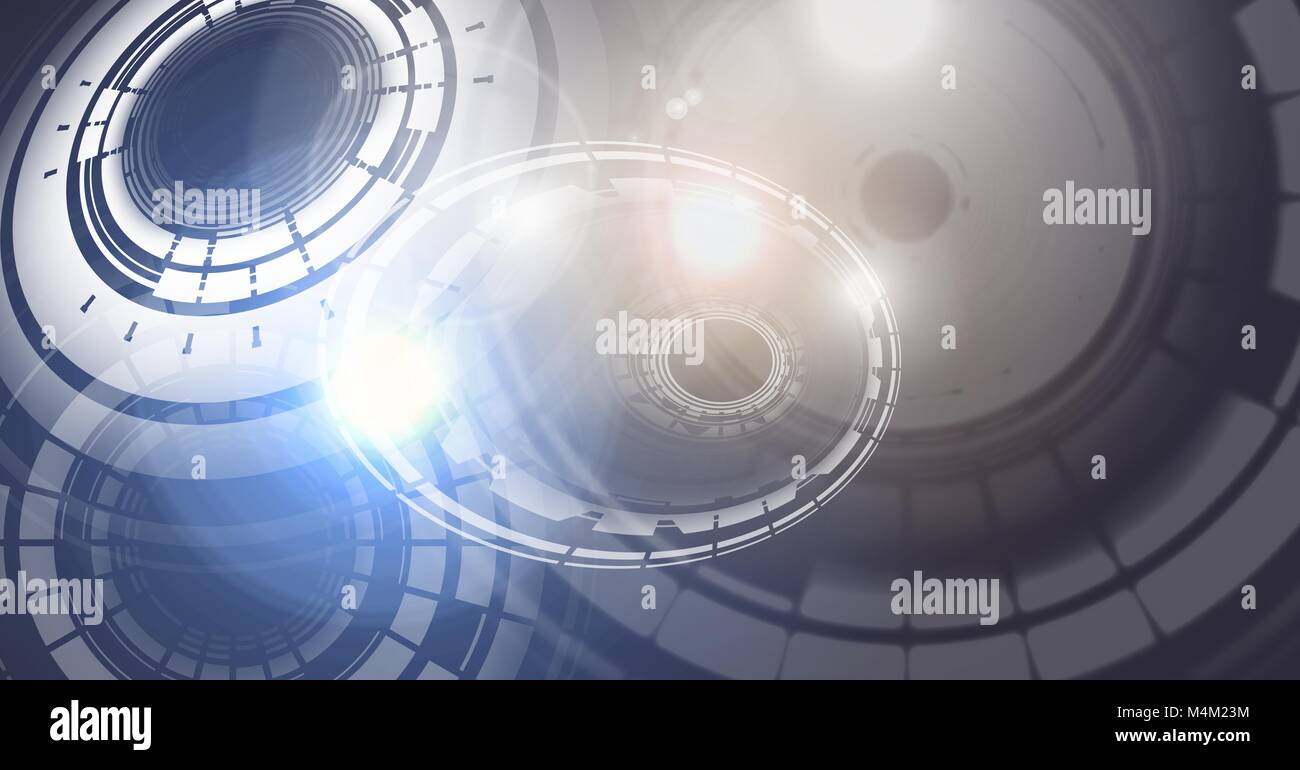 Glowing circle technology interface Stock Photo - Alamy