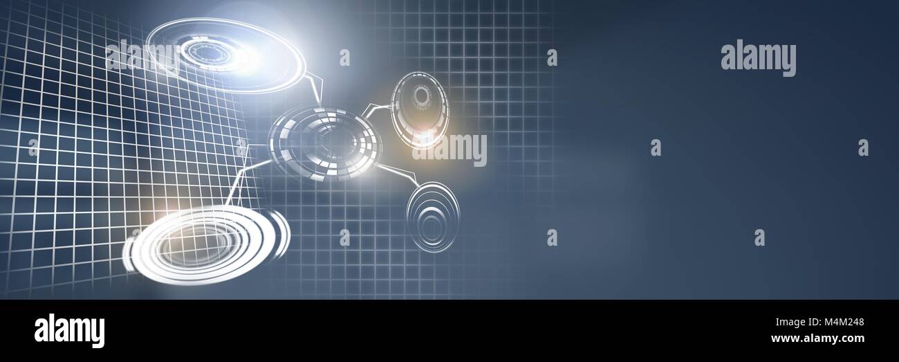 Glowing circle technology interface Stock Photo - Alamy