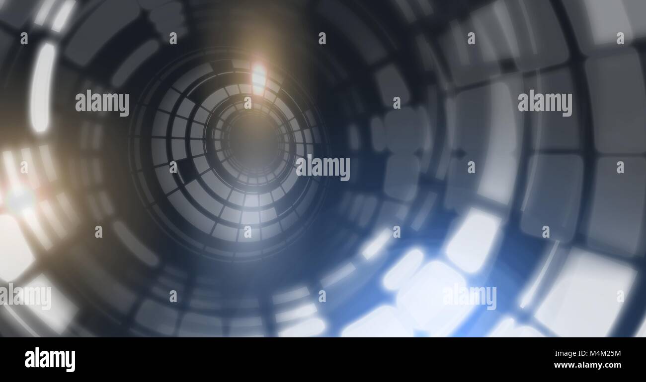 Glowing circle technology interface Stock Photo - Alamy