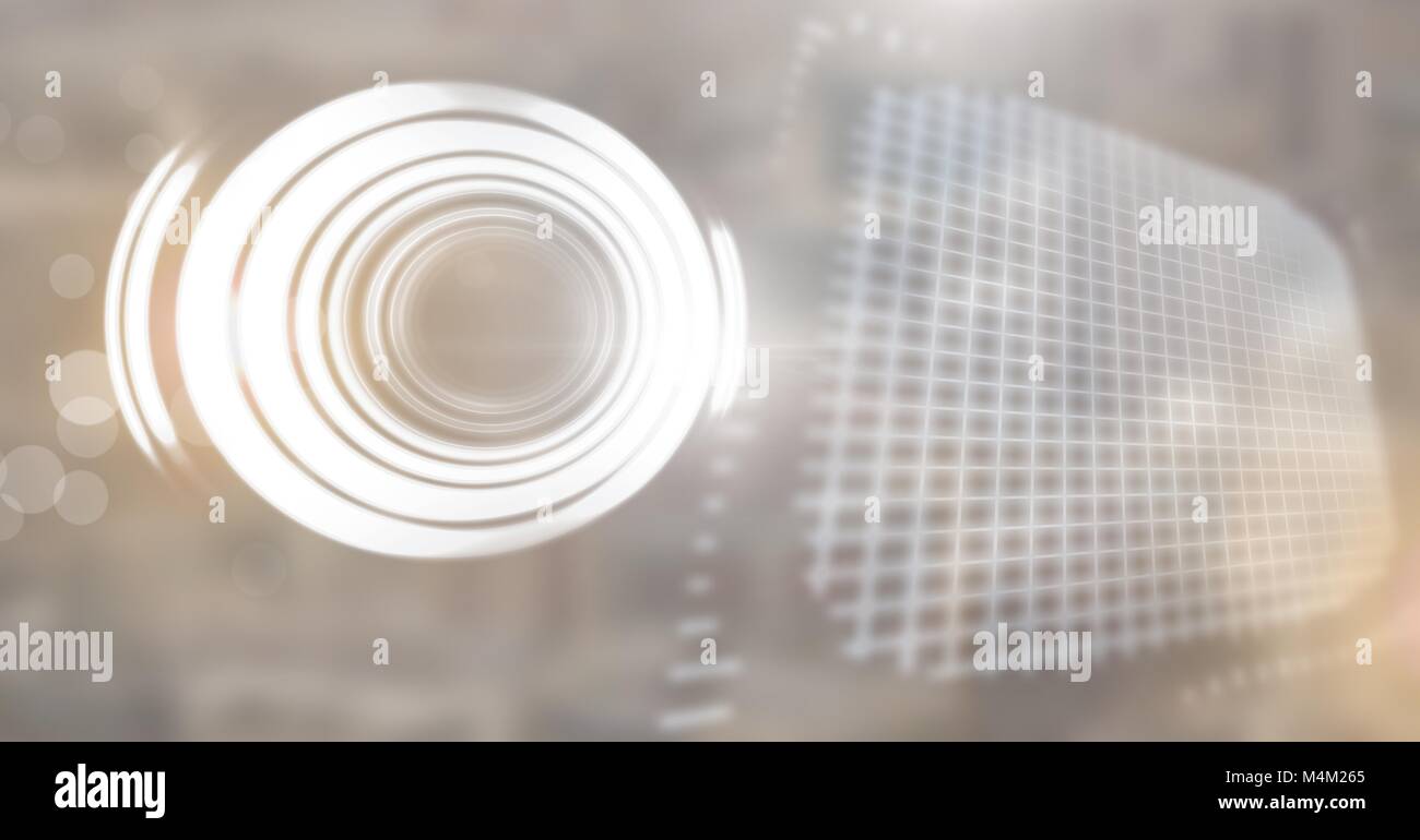 Glowing circle technology interface Stock Photo - Alamy