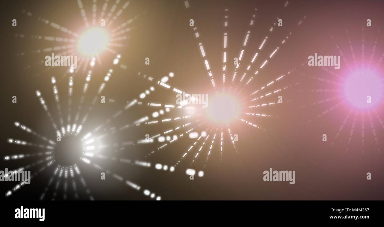 Glowing Firework circle shapes Stock Photo - Alamy