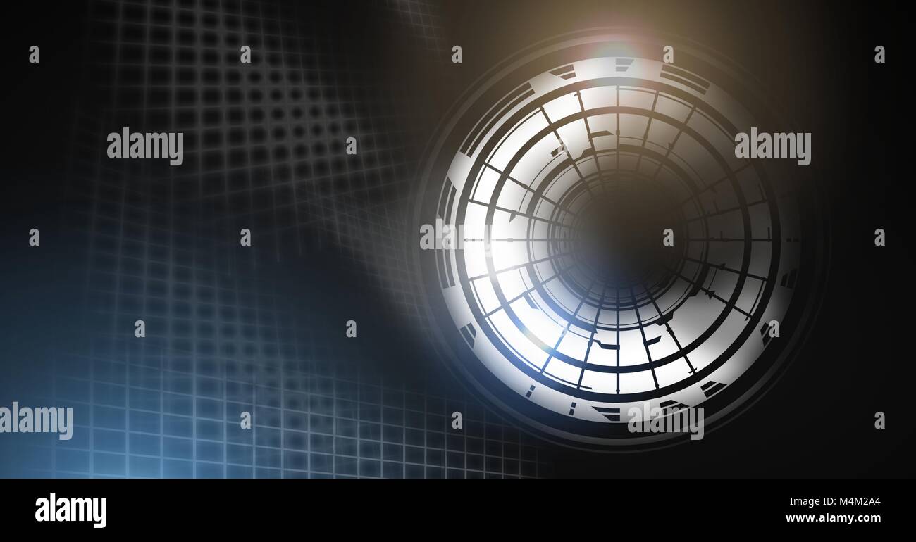 Glowing circle technology interface Stock Photo - Alamy