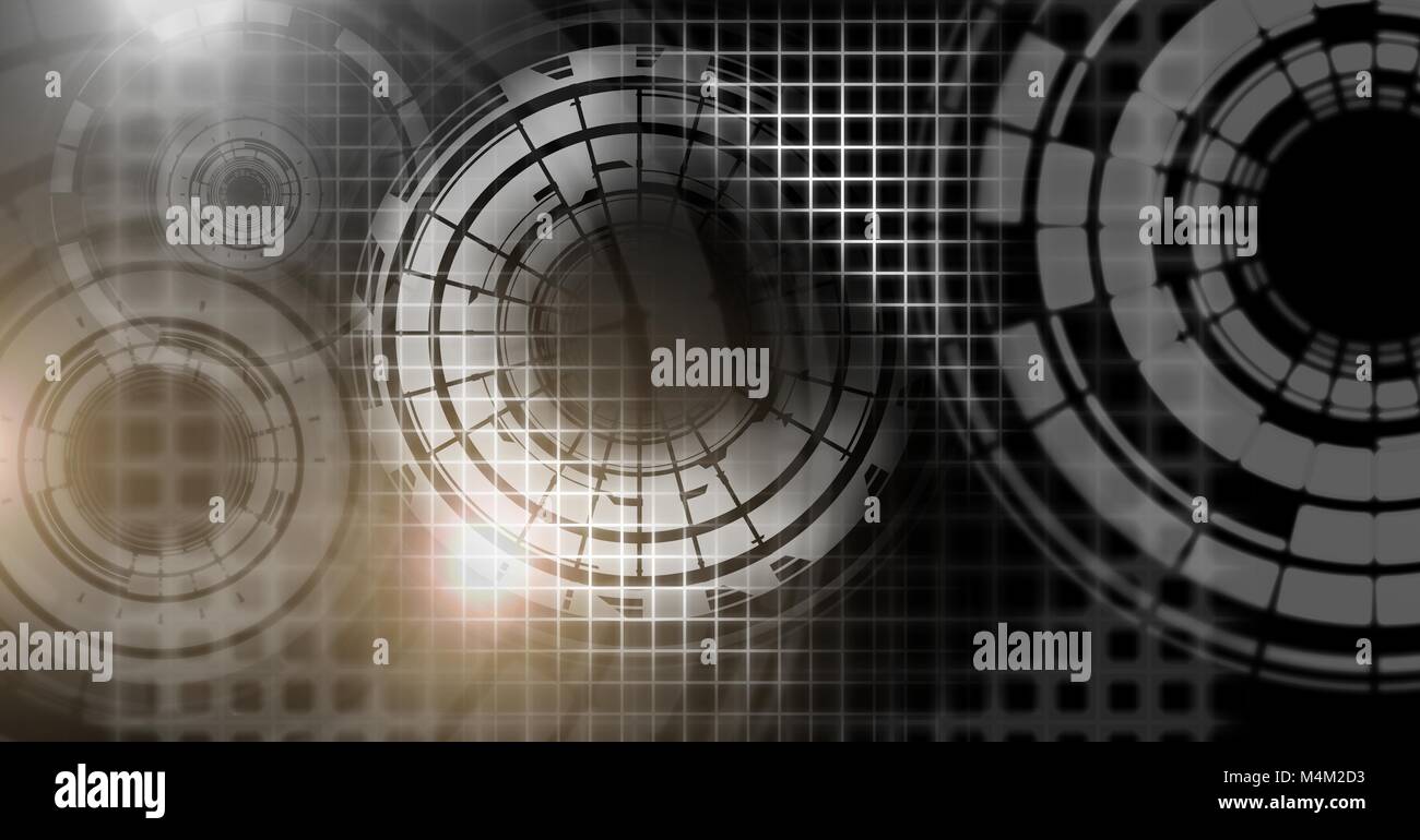Glowing circle technology interface Stock Photo - Alamy