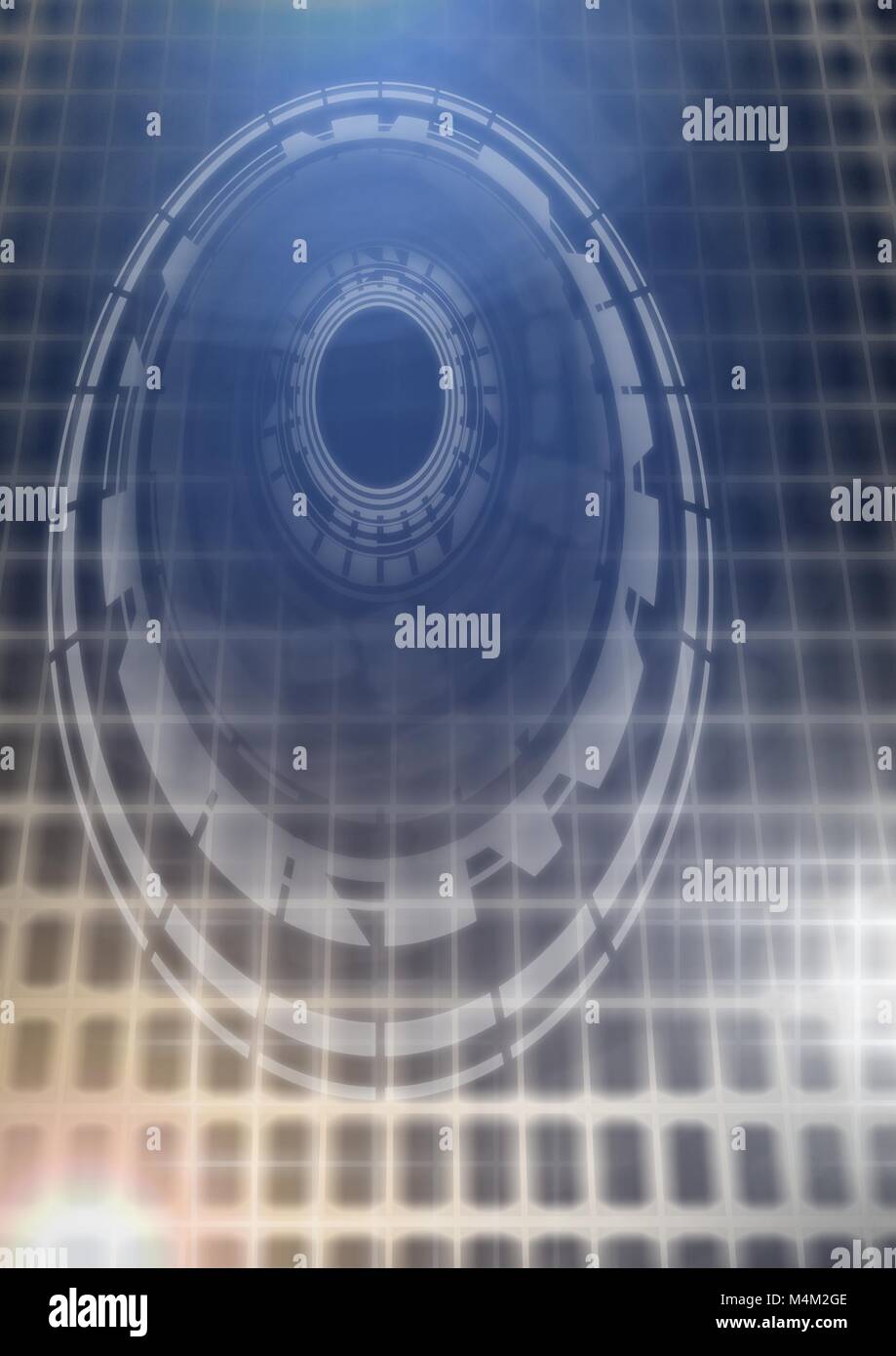 Glowing circle technology interface Stock Photo - Alamy