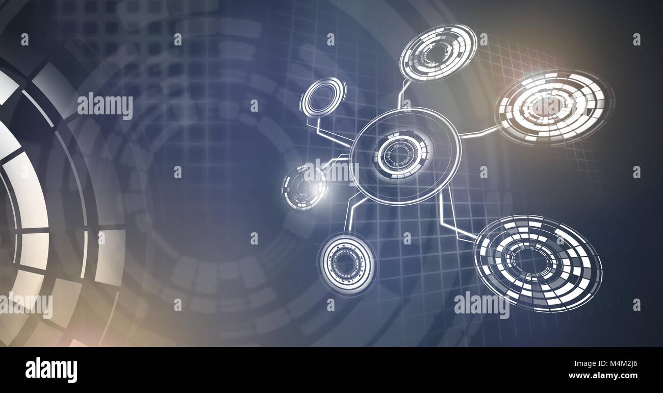 Glowing circle technology interface Stock Photo - Alamy