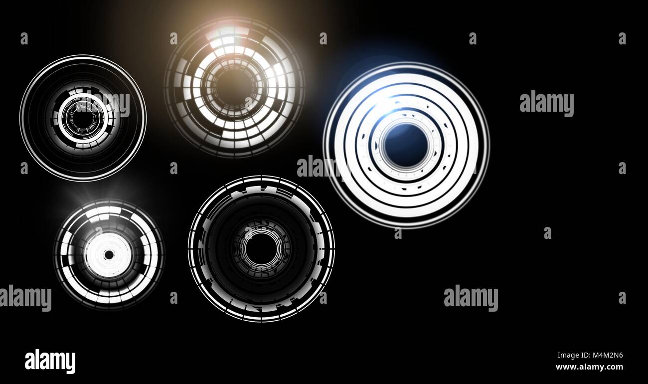Glowing circle technology interface Stock Photo - Alamy