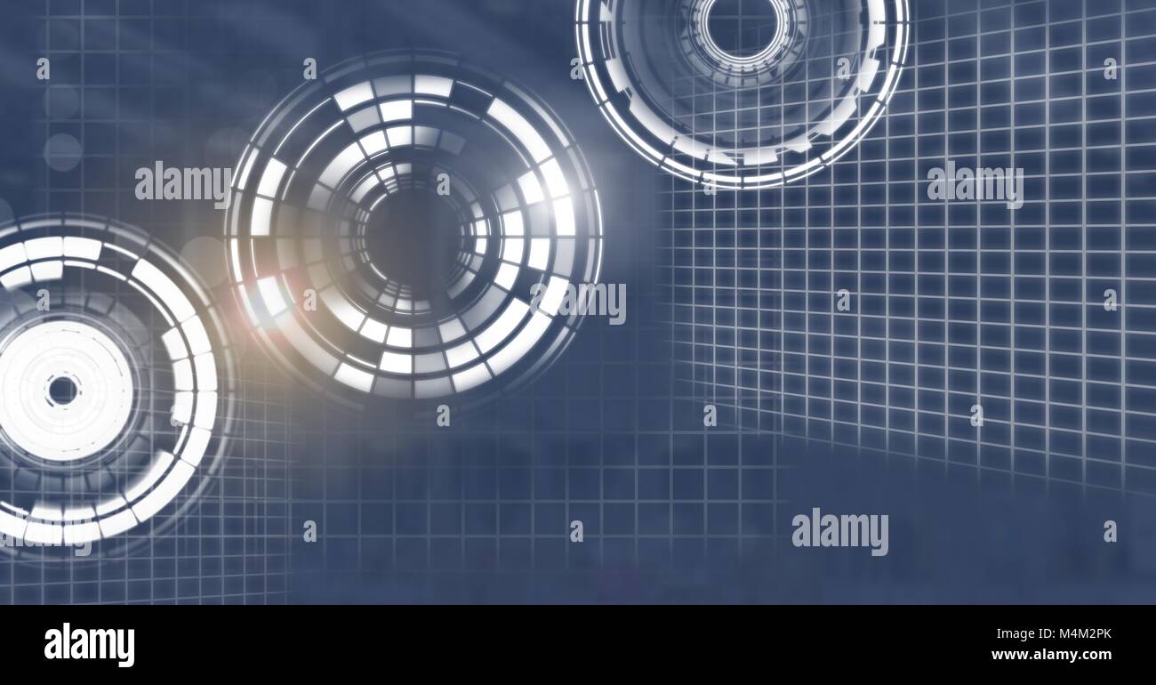 Glowing circle technology interface Stock Photo - Alamy