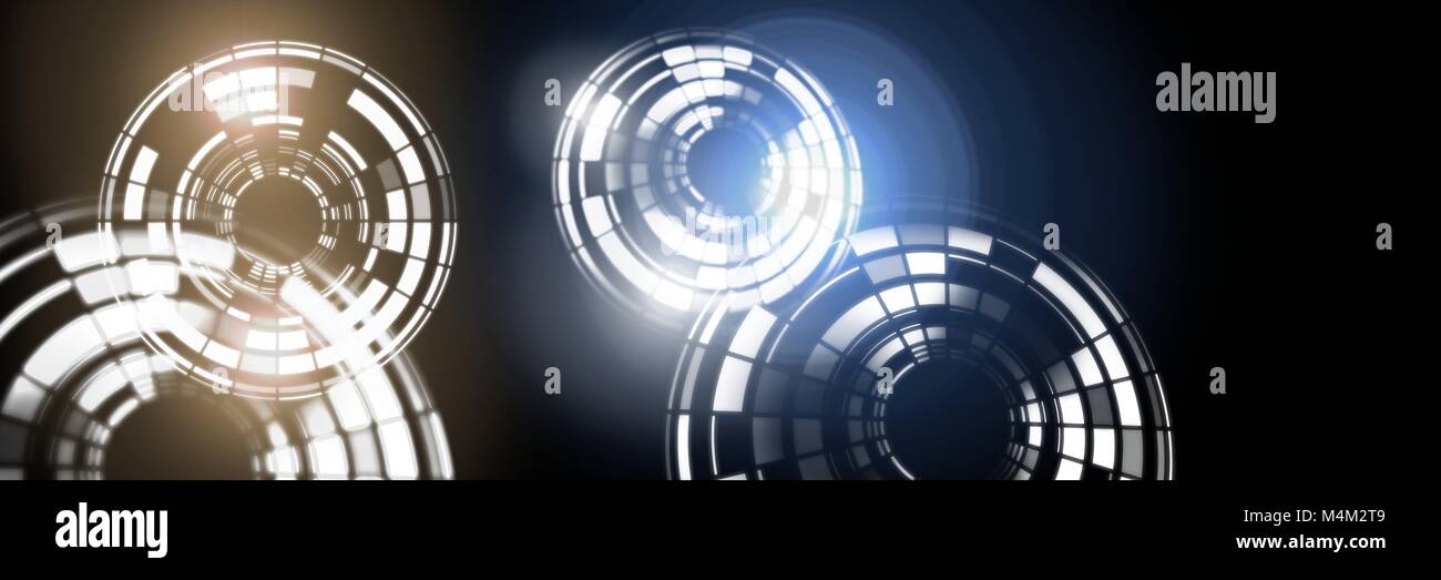 Glowing circle technology interface Stock Photo - Alamy