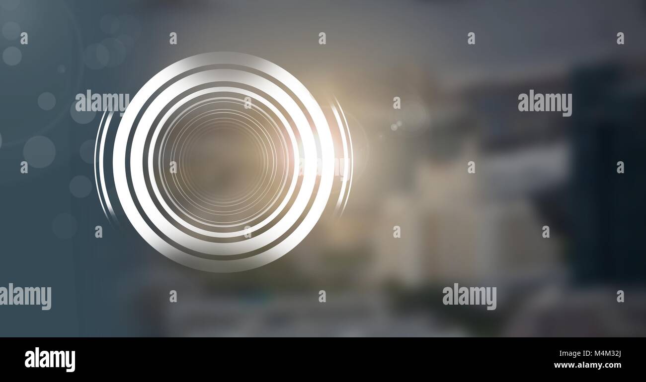 Glowing circle technology interface Stock Photo - Alamy