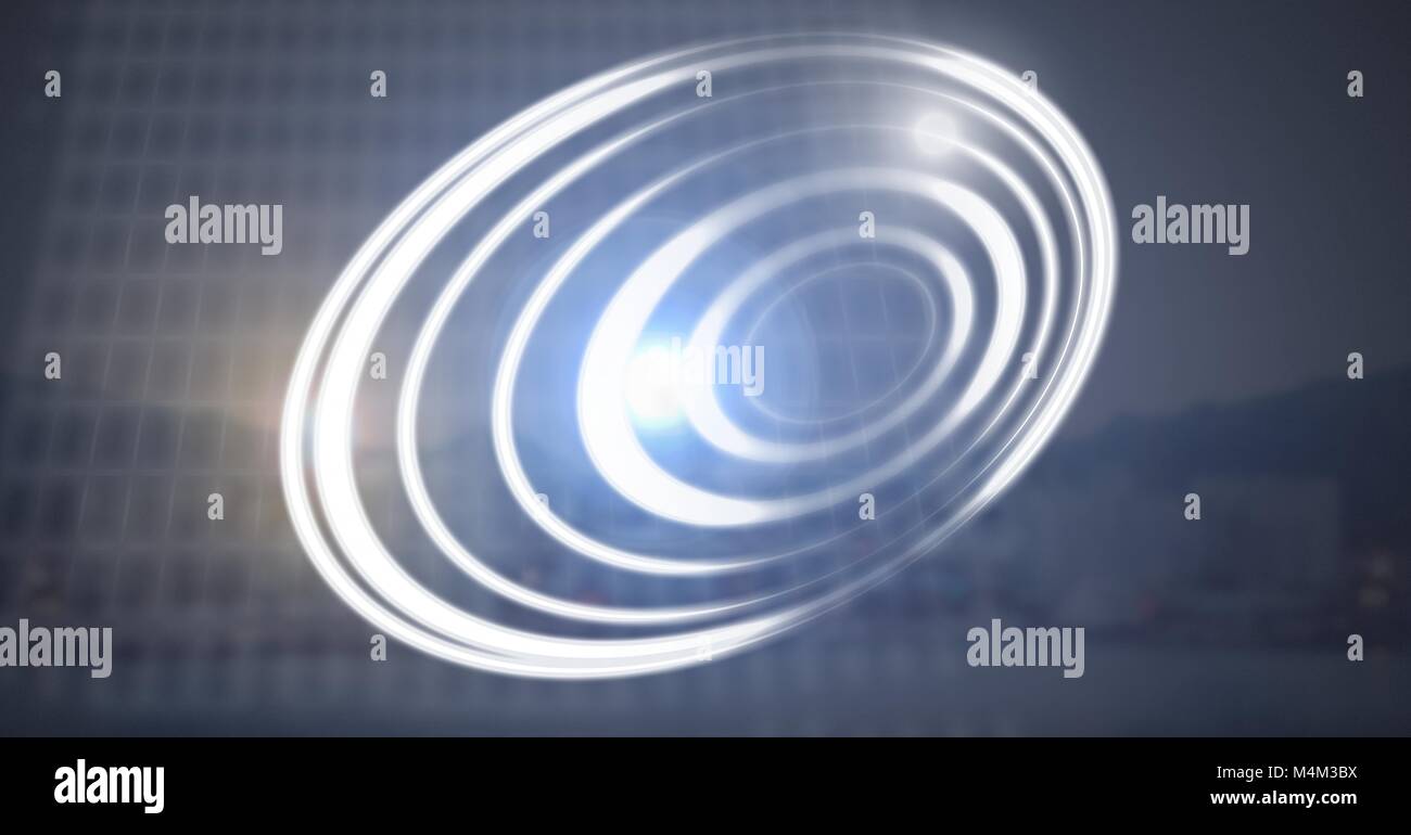 Glowing circle technology interface Stock Photo - Alamy