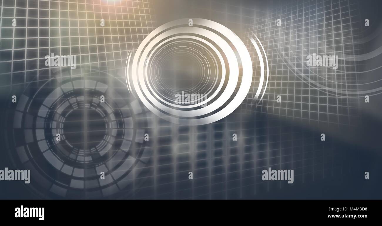Glowing circle technology interface Stock Photo - Alamy