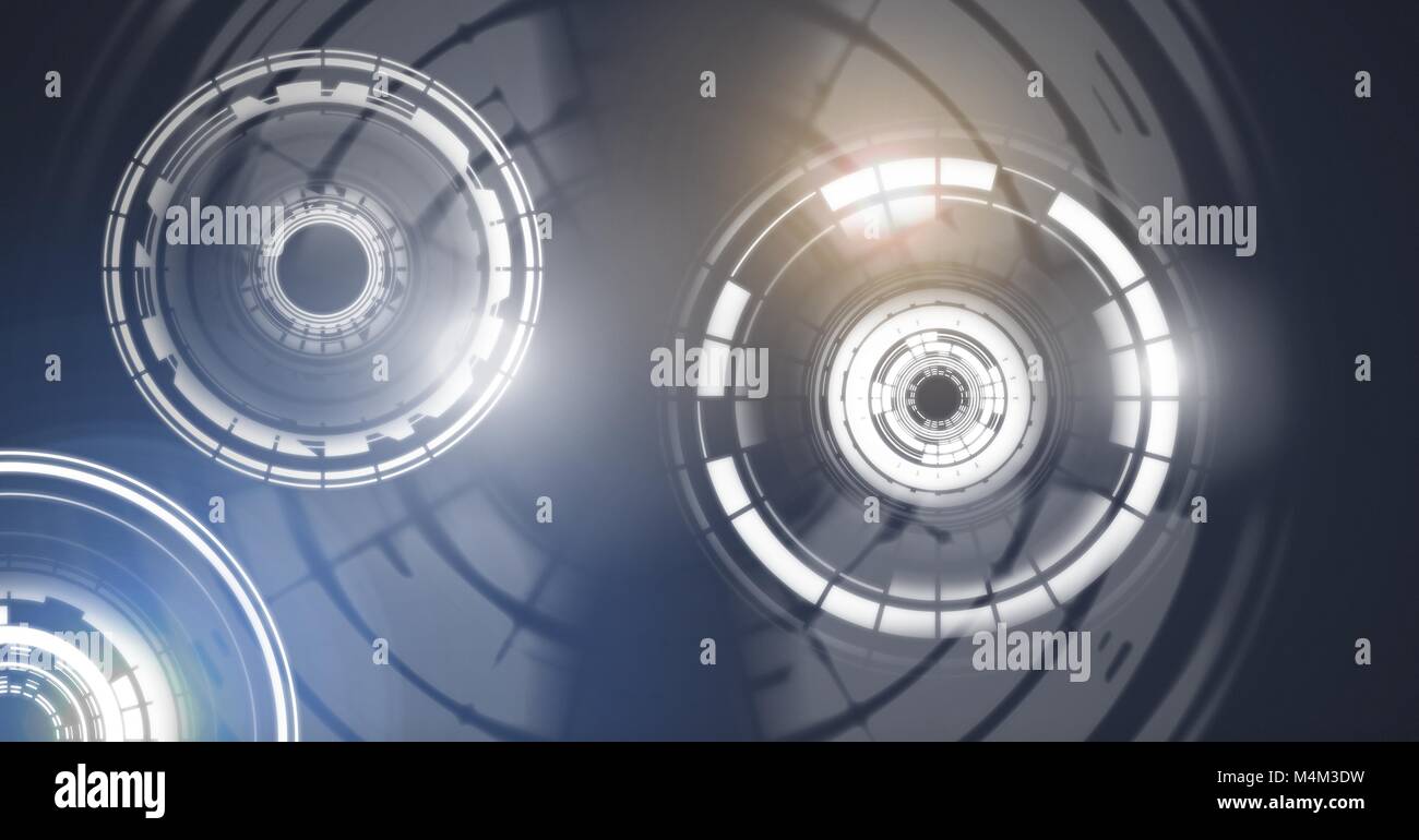 Glowing circle technology interface Stock Photo - Alamy