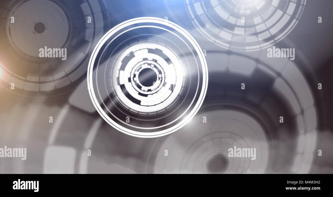 Glowing circle technology interface Stock Photo - Alamy