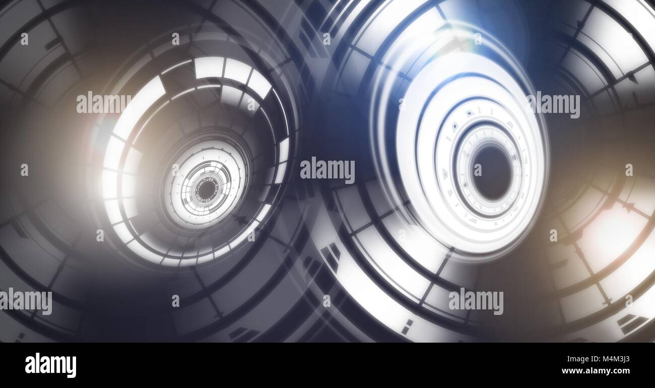 Glowing circle technology interface Stock Photo - Alamy