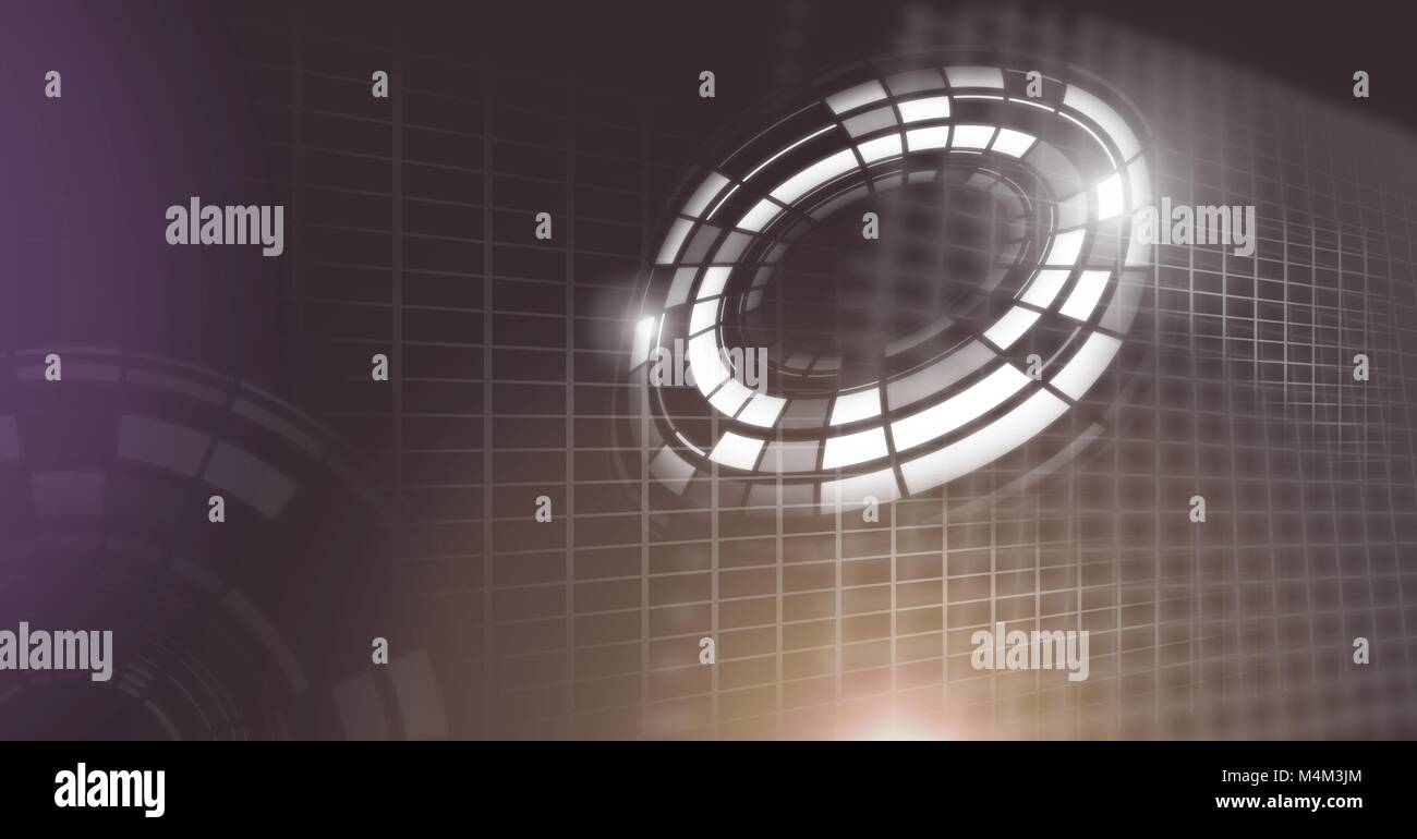 Glowing circle technology interface Stock Photo - Alamy