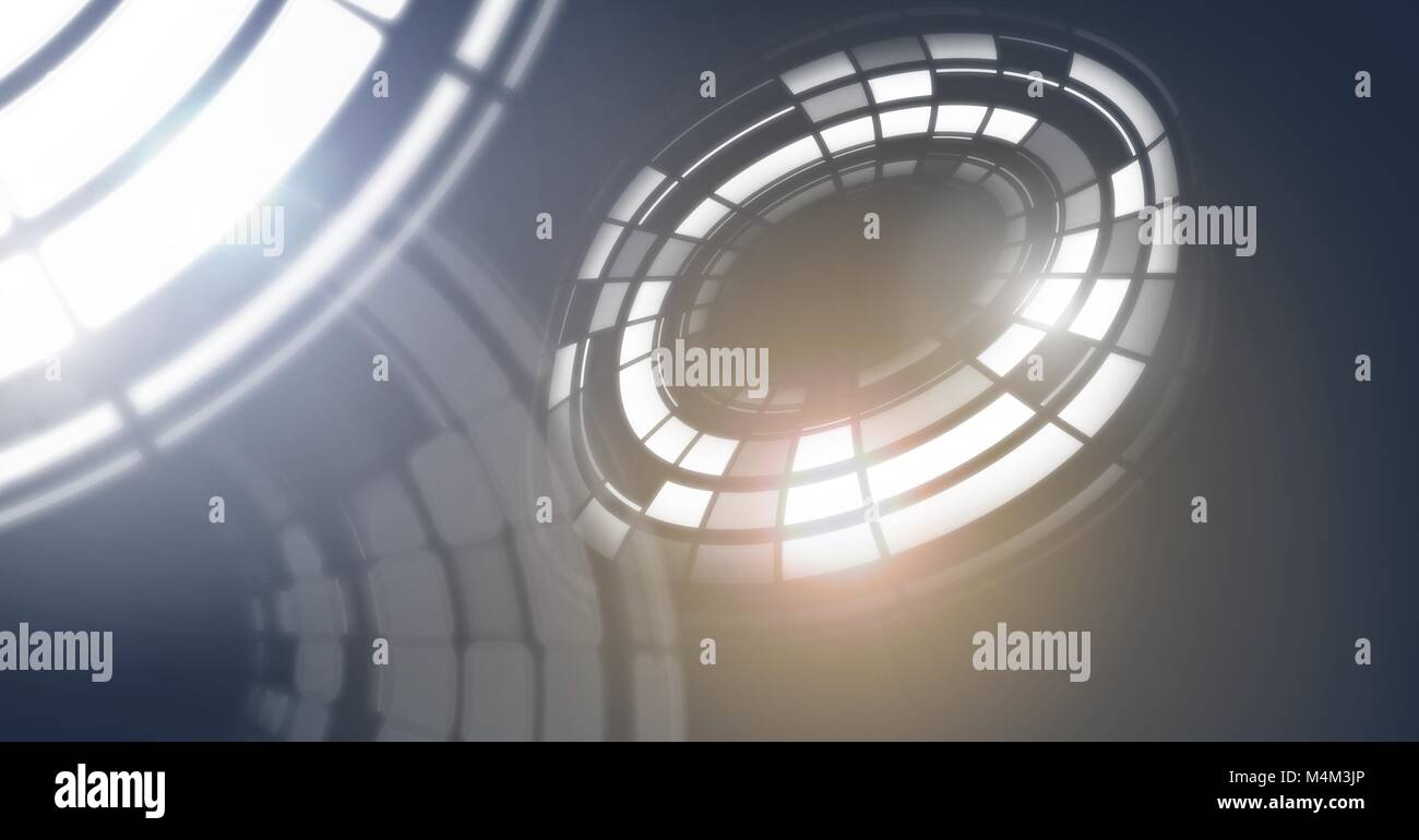 Glowing circle technology interface Stock Photo - Alamy