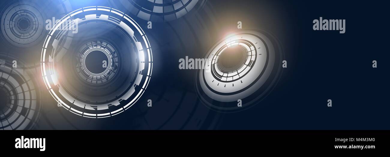 Glowing circle technology interface Stock Photo - Alamy