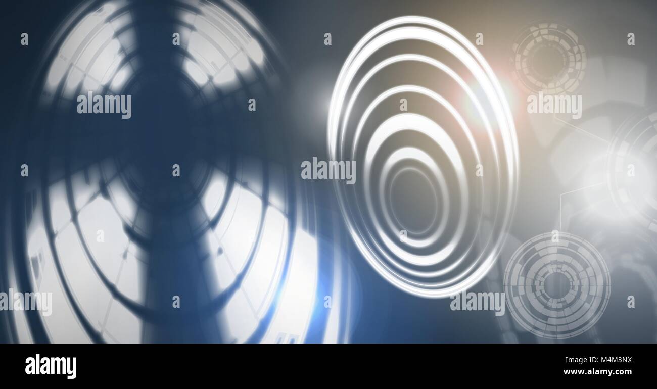 Glowing circle technology interface Stock Photo - Alamy