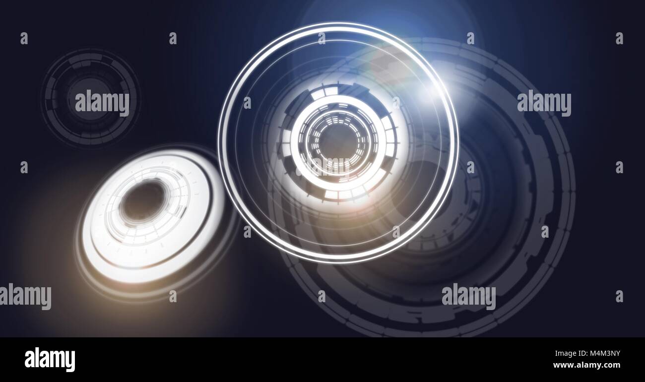 Glowing circle technology interface Stock Photo - Alamy