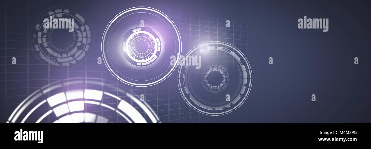 Glowing circle technology interface Stock Photo - Alamy