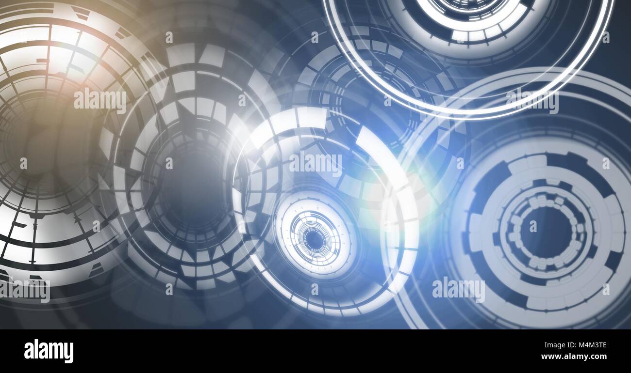 Glowing circle technology interface Stock Photo - Alamy