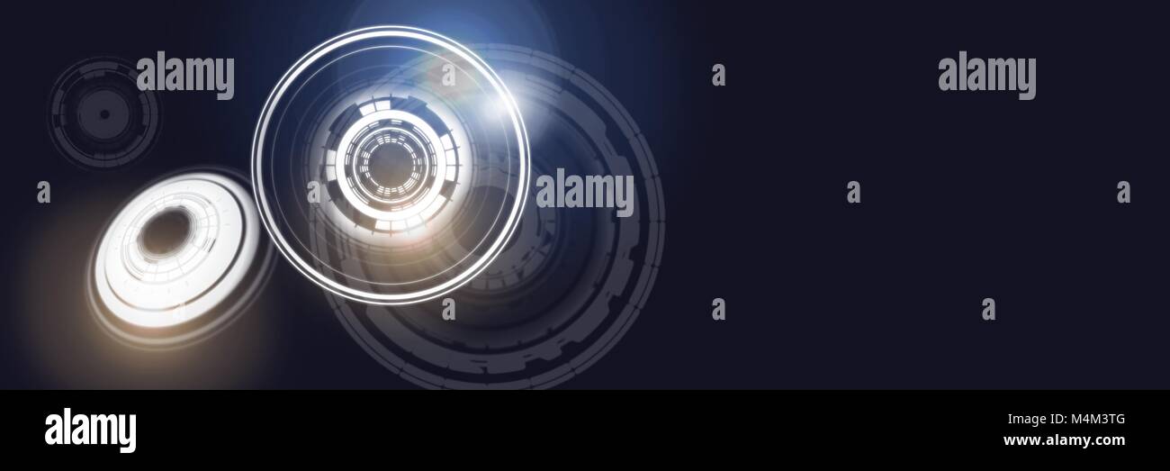 Glowing circle technology interface Stock Photo - Alamy