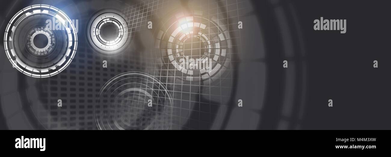 Glowing circle technology interface Stock Photo - Alamy