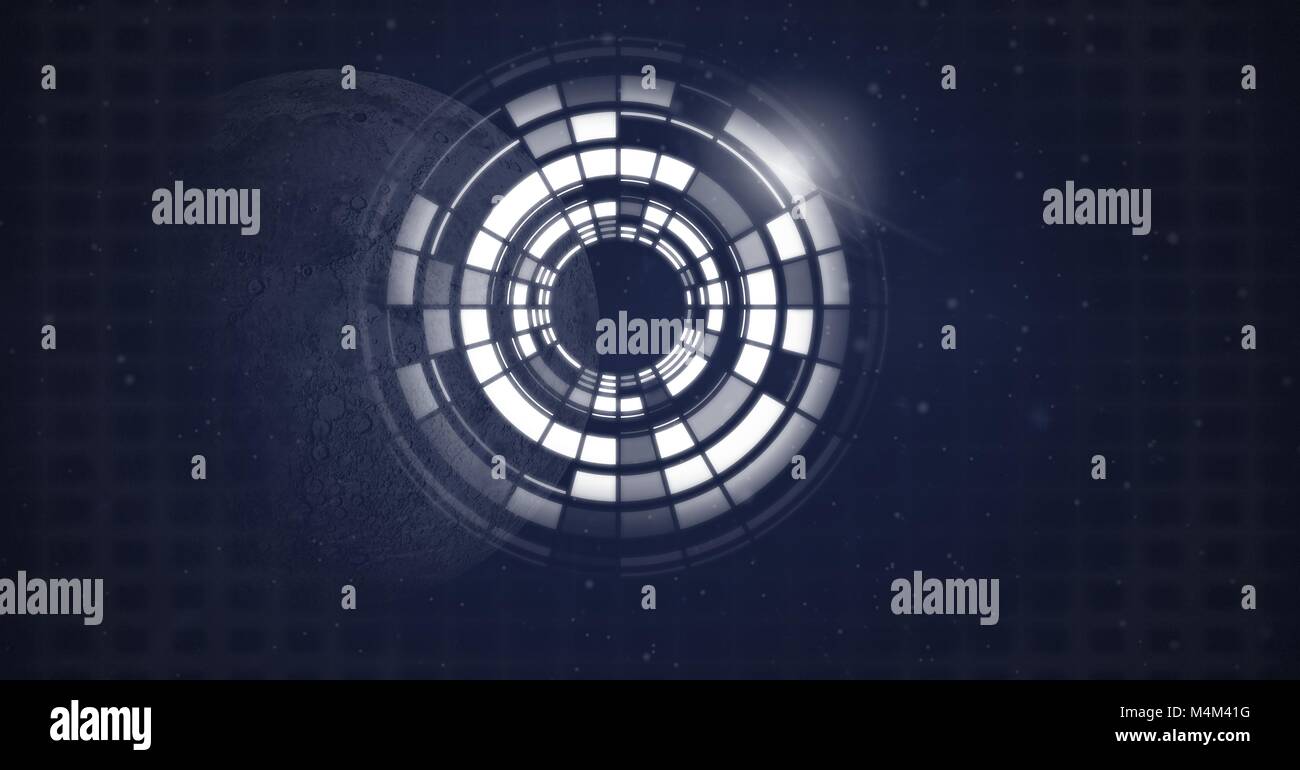 Glowing circle technology interface Stock Photo - Alamy