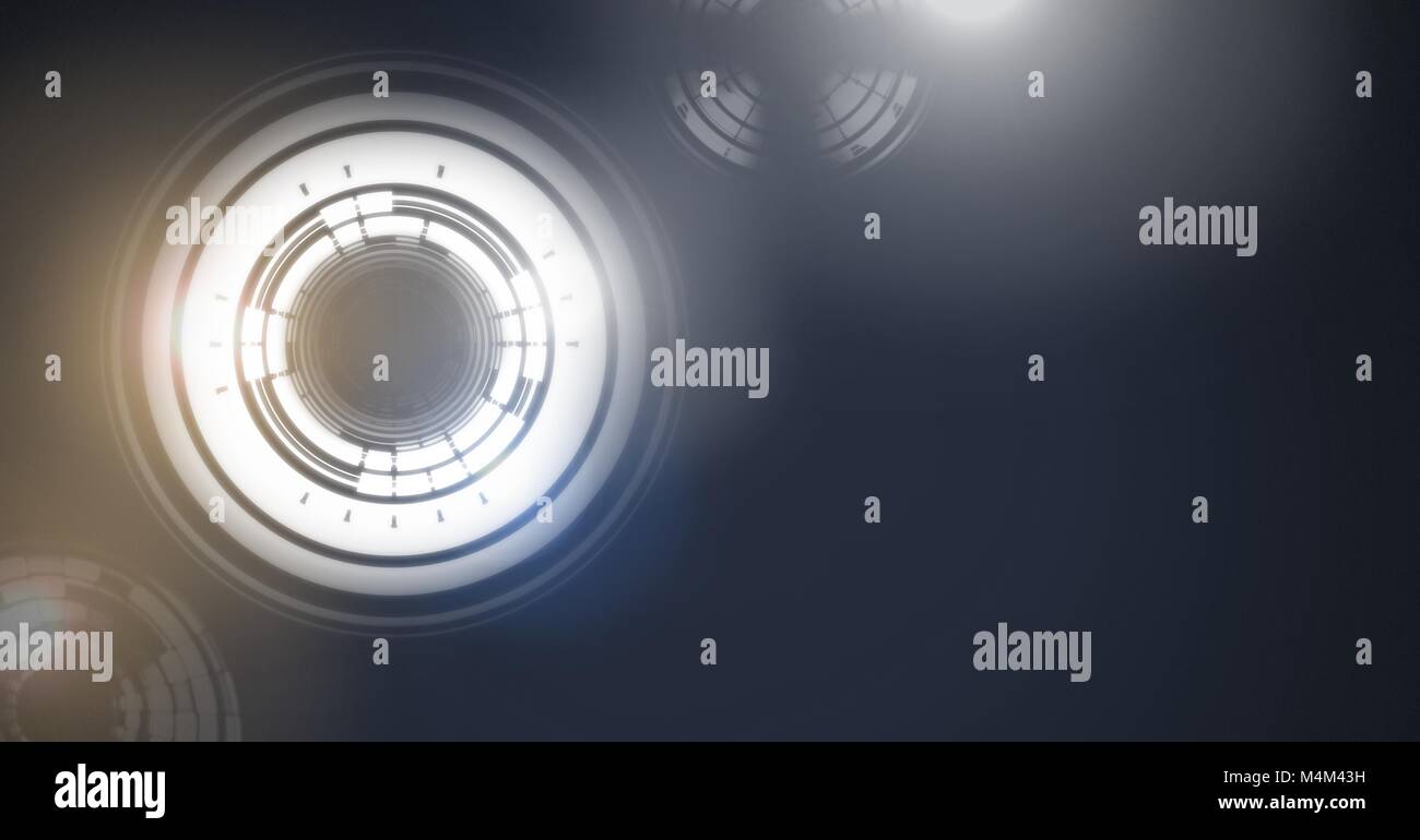 Glowing circle technology interface Stock Photo - Alamy