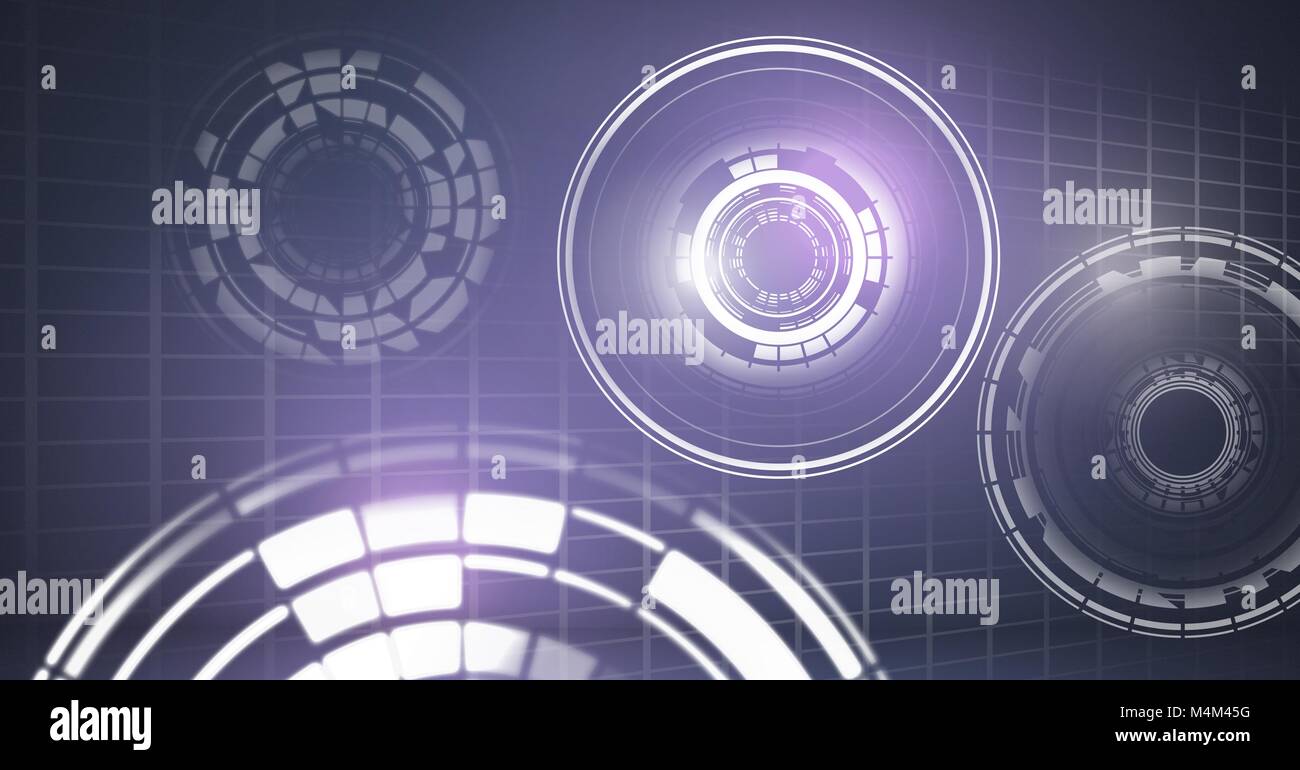 Glowing circle technology interface Stock Photo - Alamy