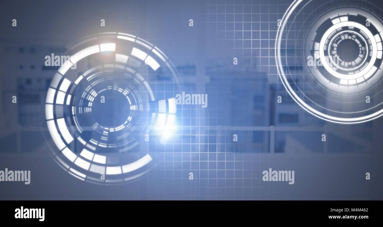 Glowing circle technology interface Stock Photo - Alamy
