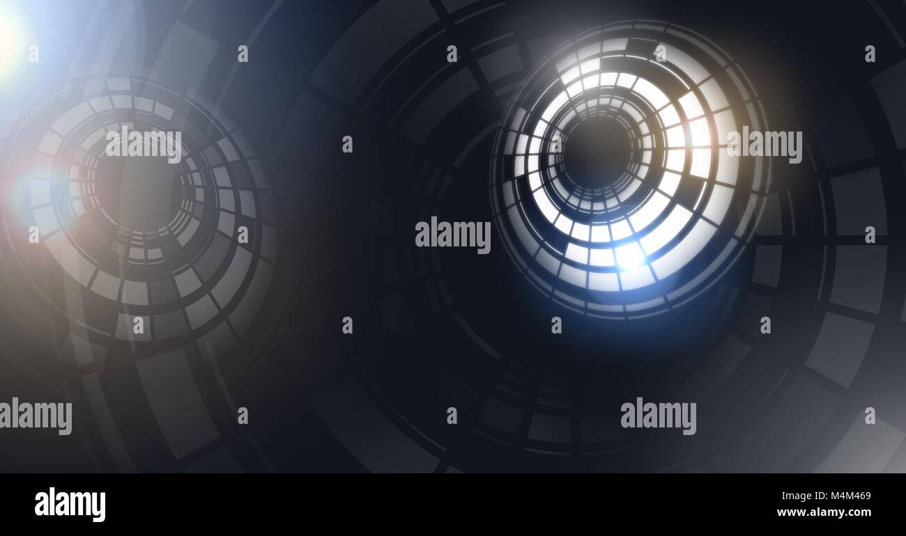 Glowing circle technology interface Stock Photo - Alamy