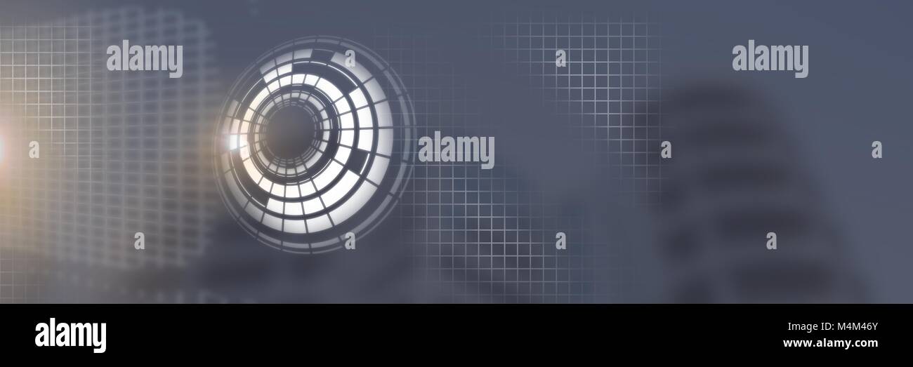 Glowing circle technology interface Stock Photo - Alamy