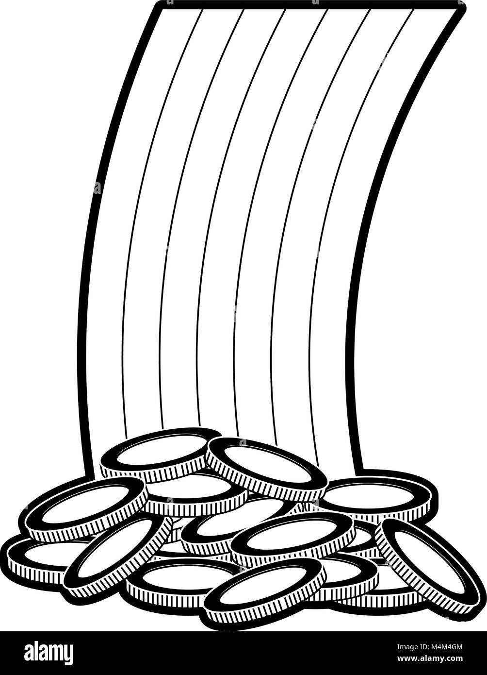 Rainbow with coins Stock Vector Image & Art - Alamy