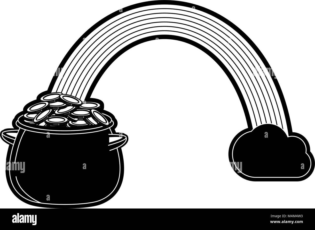 pot with rainbow Stock Vector Image & Art - Alamy